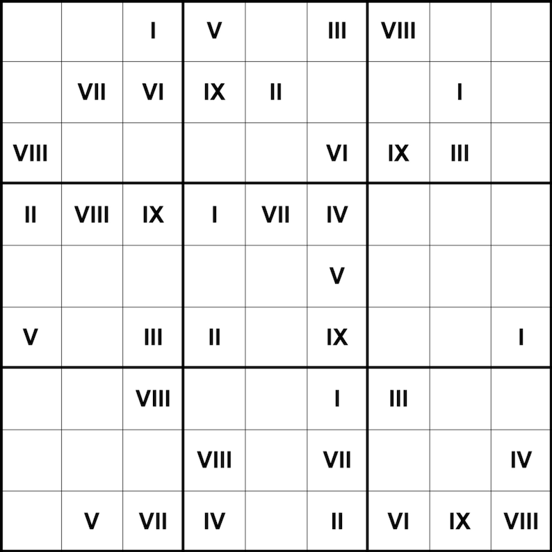 Amazing Roman Numeral Sudoku 140 Puzzles Volume 1 - Very Easy Normal ...