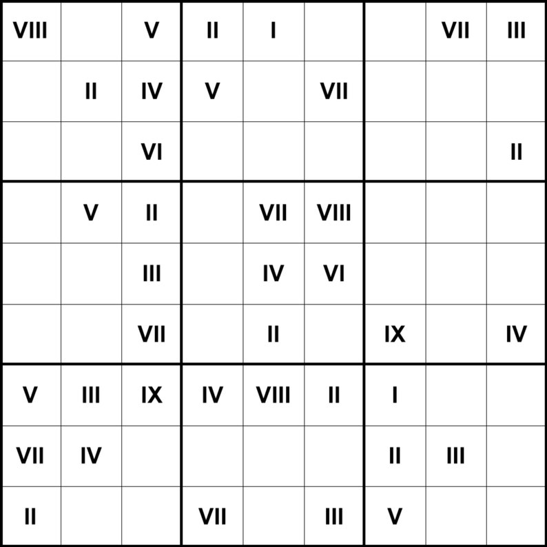 Amazing Roman Numeral Sudoku 140 Puzzles Volume 1 - Very Easy Normal ...