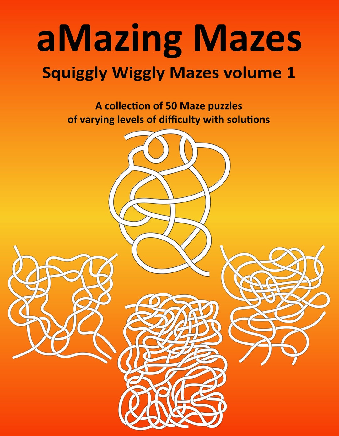 Amazing Squiggly Wiggly Mazes Volume 1, Home Printable Digital Download ...