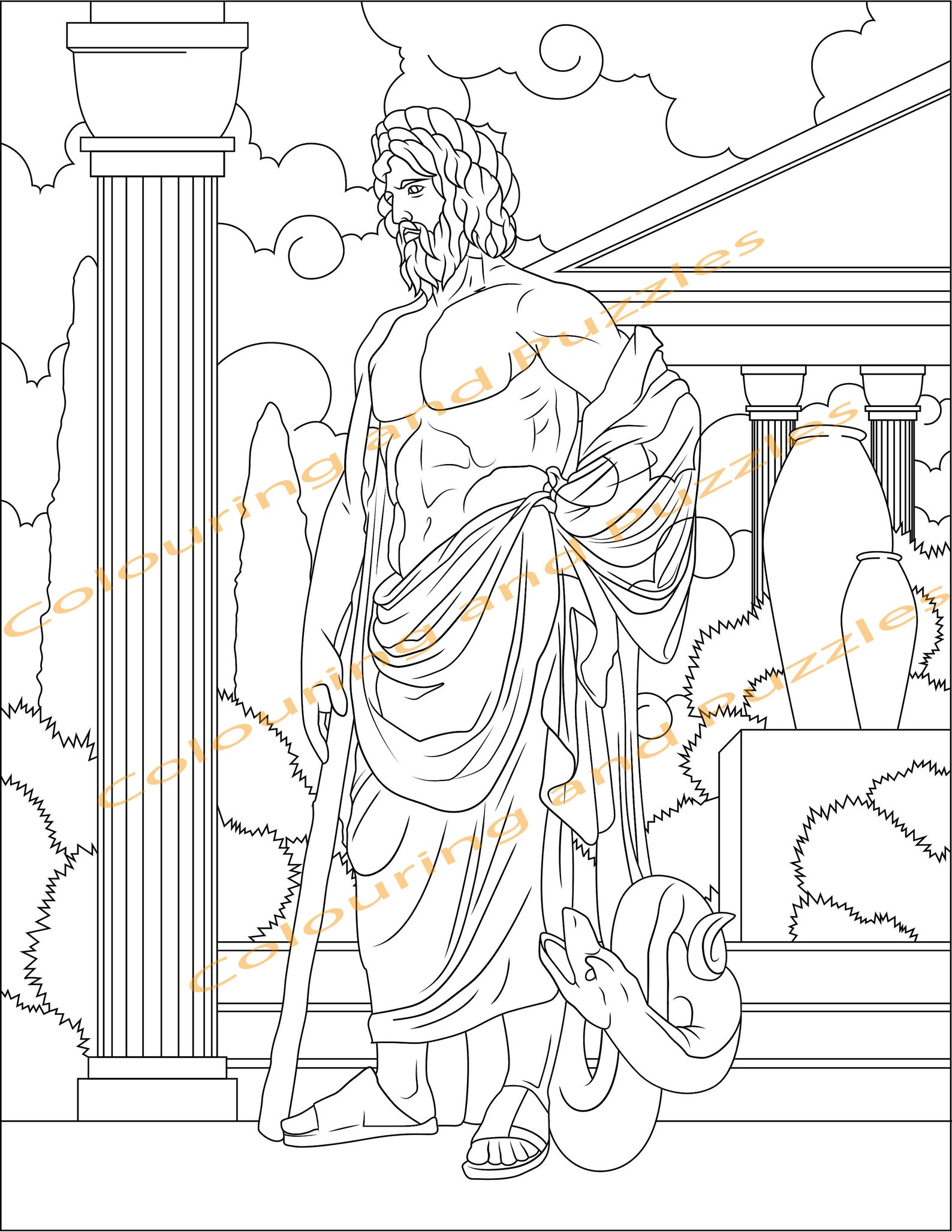 Greek Gods Two Printable Coloring Books Plus Digital Workbook - Etsy UK