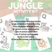 Kid's Jungle Animals Activity Book: Coloring Pages & Puzzles (digital ...