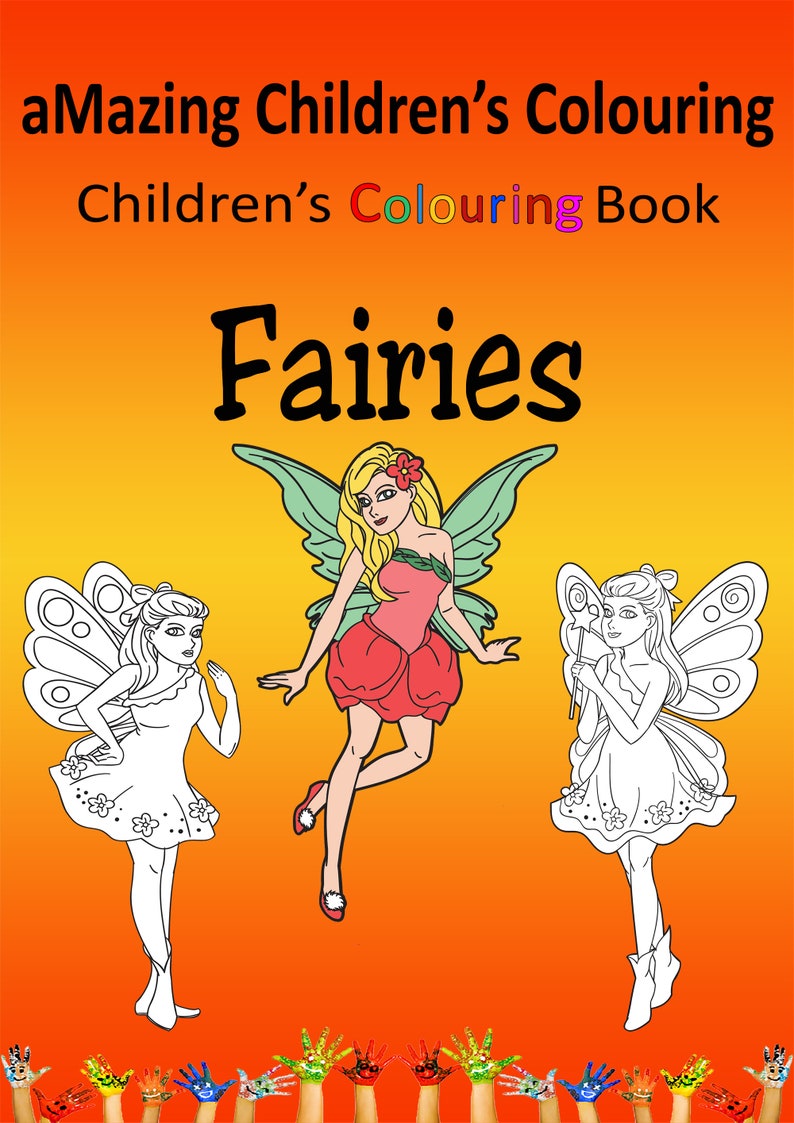 Children's Colouring Book Fairies Printable Digital Download for Kids ...