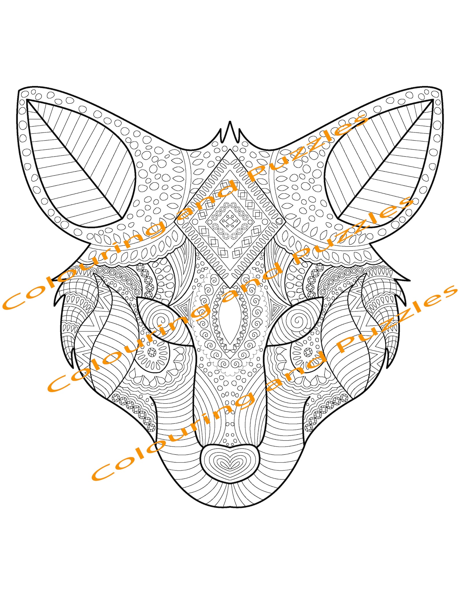 Animal Zentangle Coloring Pages: Volume 2, 40 Designs (digital Download ...