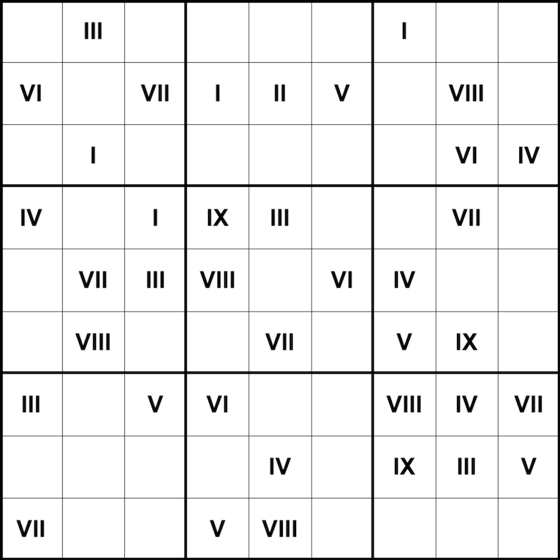 Amazing Roman Numeral Sudoku 140 Puzzles Volume 1 - Very Easy Normal ...