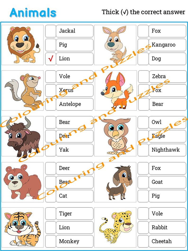 Kid's Jungle Activity Kit Drawing Printable Digital | Etsy