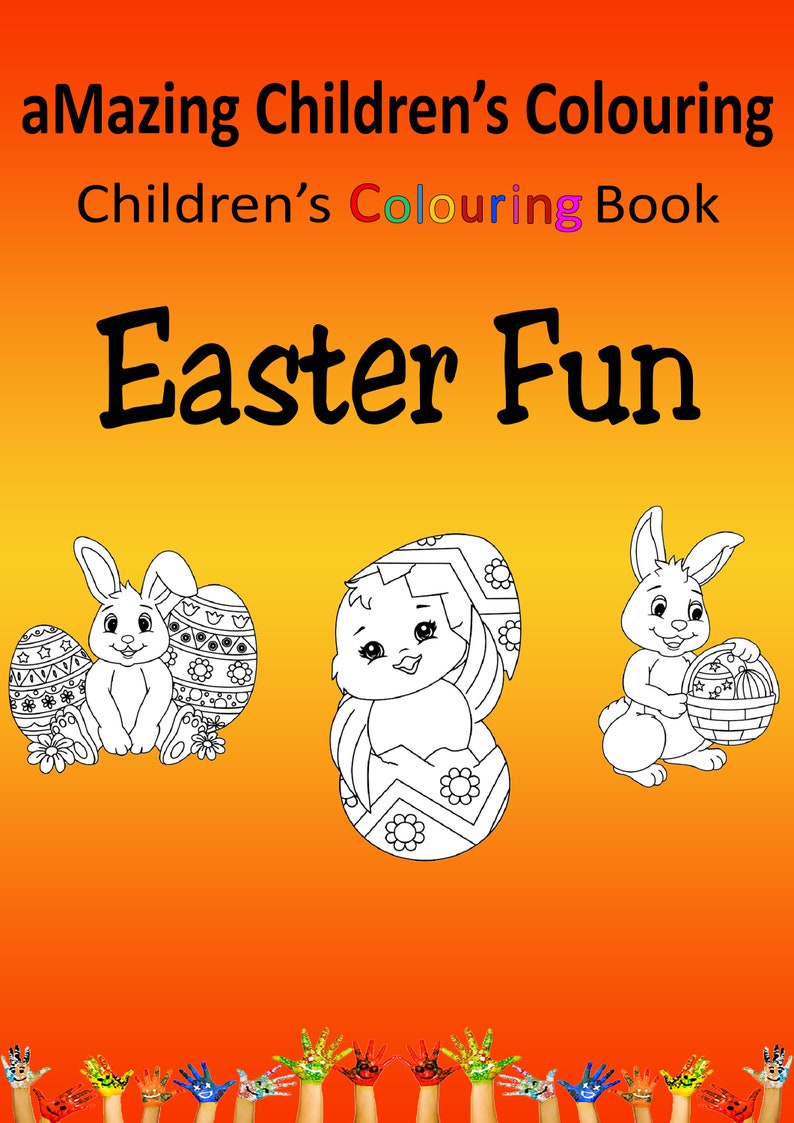 Children's Colouring Book Easter Fun Chicks and Bunnies Home Printable ...