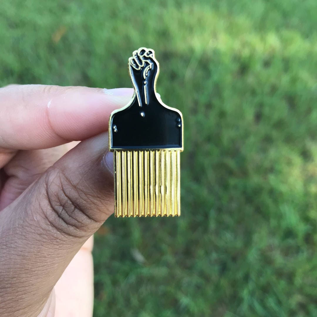 Afro Pic Enamel Pin/brooch/lapel/afro Pick - Etsy