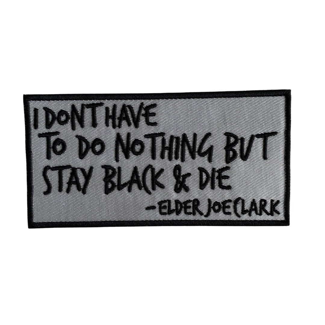 Stay Black/iron-on Patch/embroidered Patch - Etsy