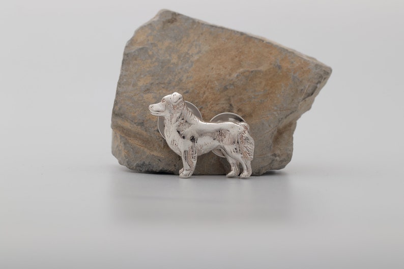 Vakkancs Australian Shepherd Aussie (dog Breed) Pin - Solid Sterling ...