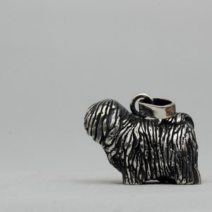 Vakkancs Hungarian dog Breed Puli Pendant solid Sterling Silver, 3D - Etsy