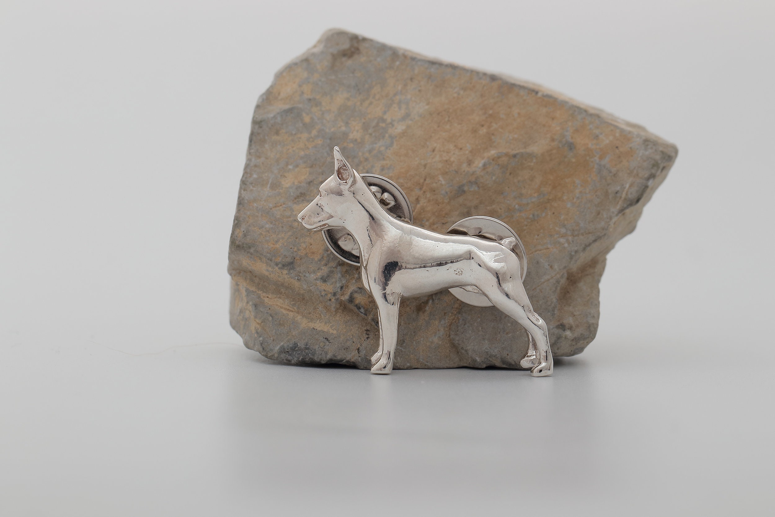 Vakkancs Doberman (dog Breed) Pin - Solid Sterling Silver or Bronze - Etsy