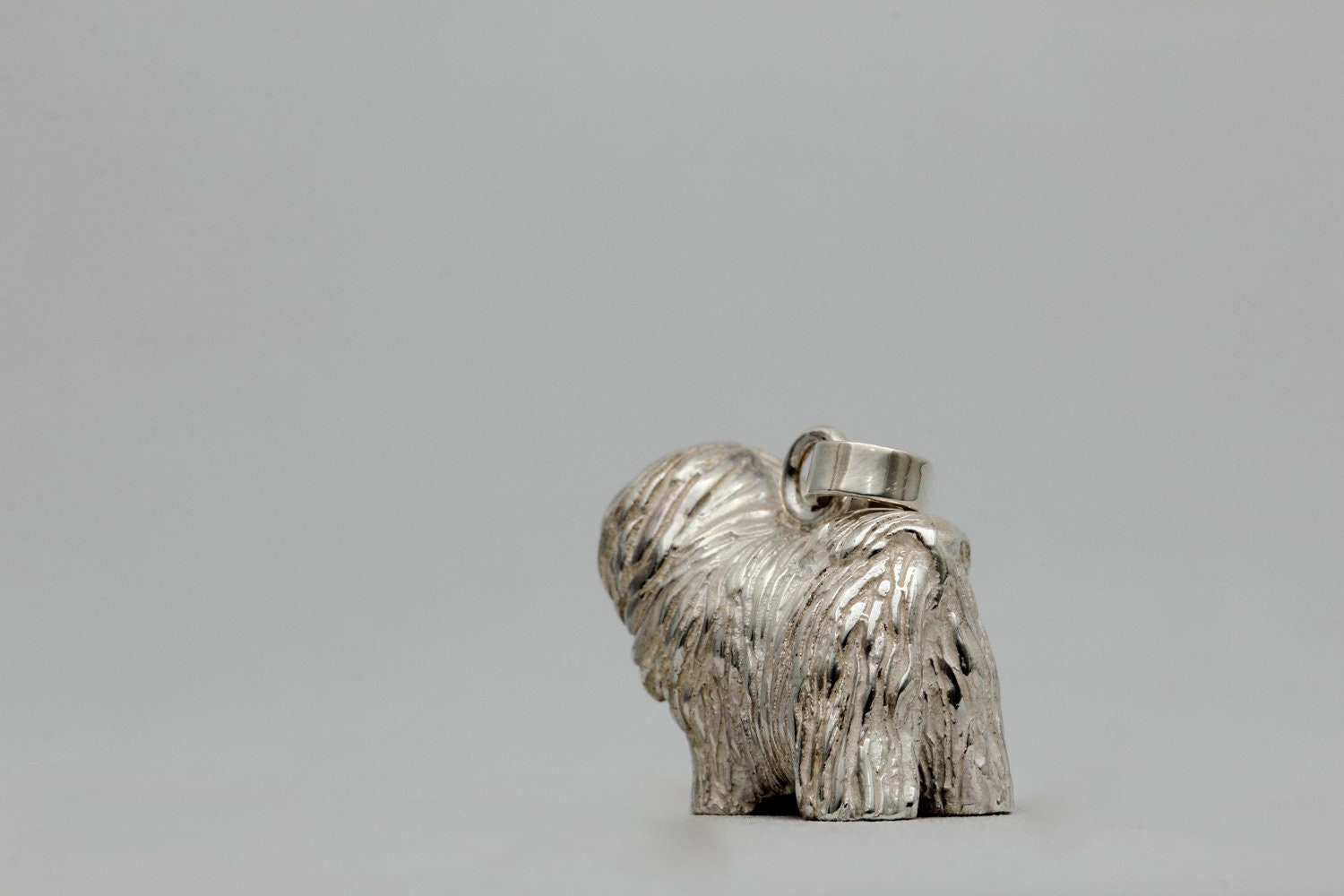 Vakkancs Hungarian dog Breed Puli Pendant solid Sterling Silver, 3D - Etsy