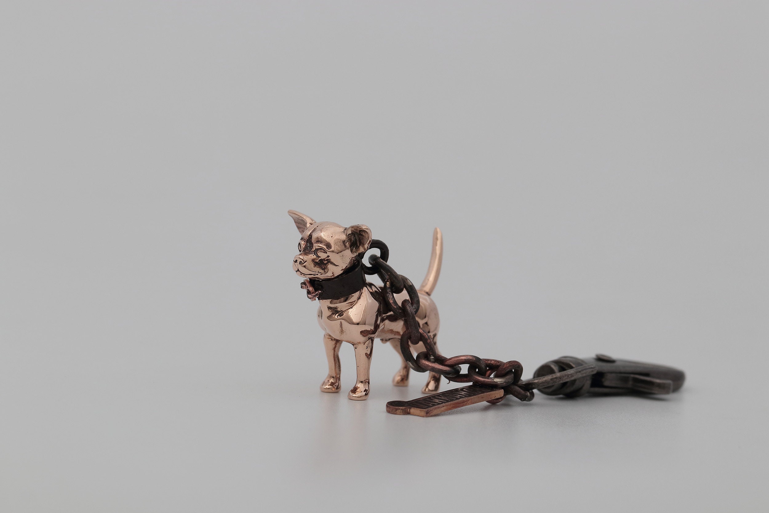 Vakkancs Chihuahua dog Breed Bronze Keychain 3D | Etsy