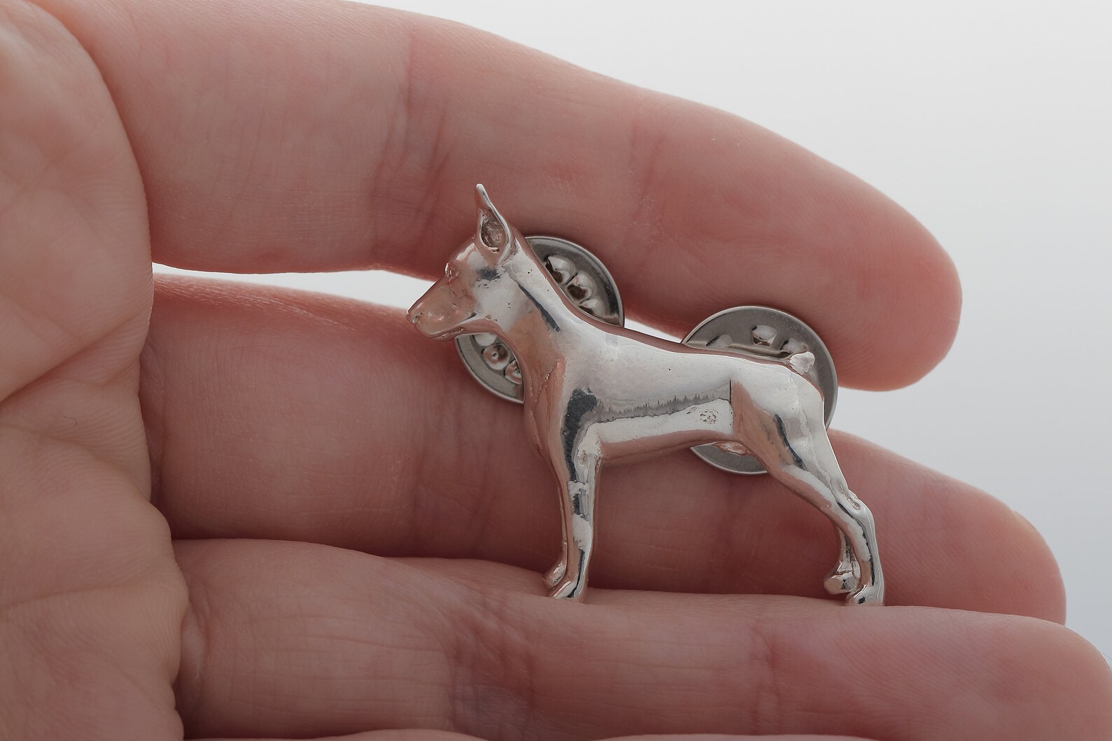 Vakkancs Doberman (dog Breed) Pin - Solid Sterling Silver or Bronze - Etsy