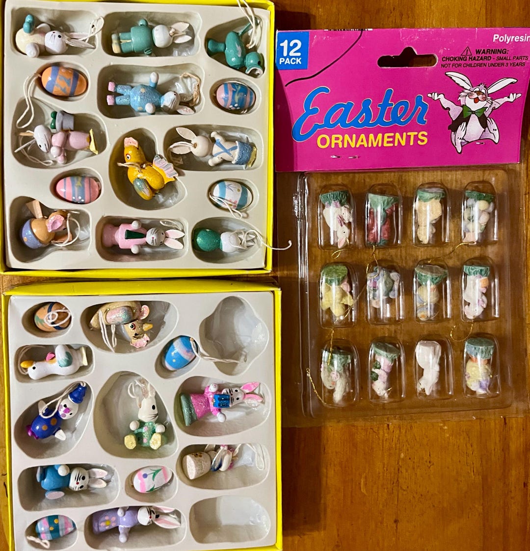 38 Easter Tree Ornaments With Boxes / 26 Are Hand-painted Likely From ...