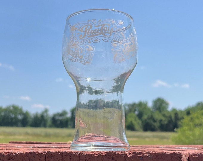 1970's Vintage Pepsi - Cola Fountain Glass Taco Bell Clear W/ White ...