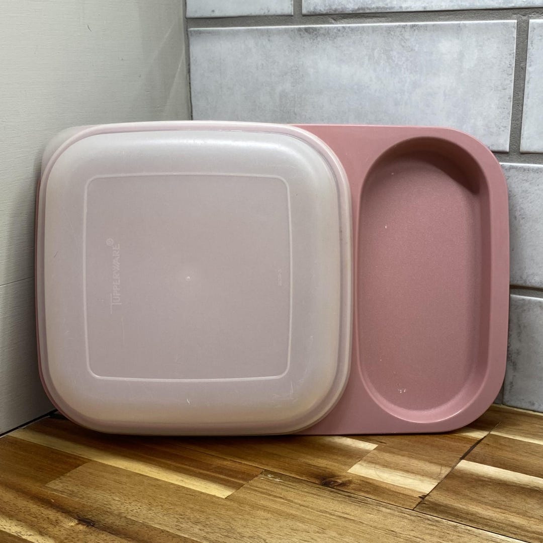 Vintage Tupperware Pink Stackable Meal Mate 1837 Dusty Rose Mauve With ...