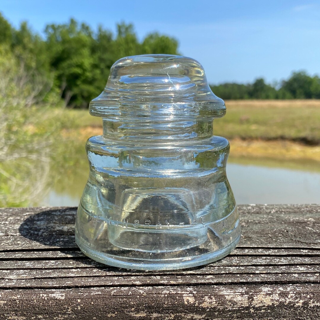 1944 Beehive Hemingray-45 Insulator Hemingray Clear W/ Smooth Base ...