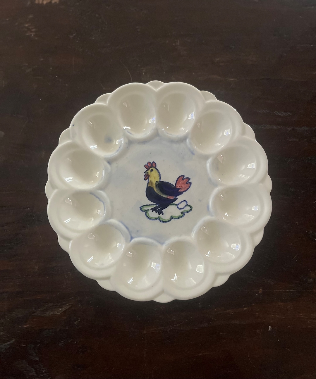 Deviled Egg Plate Deviled Egg Tray Hen Appetizer Egg Plate Chicken ...