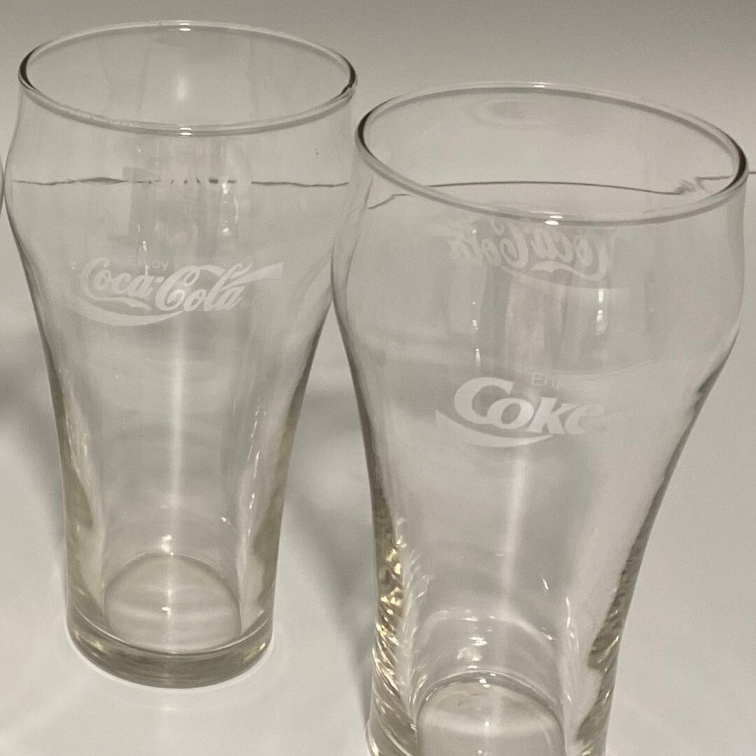 12oz Enjoy Coca-cola Soda Fountain Bell-shaped Glass Enjoy Coke Tumbler ...