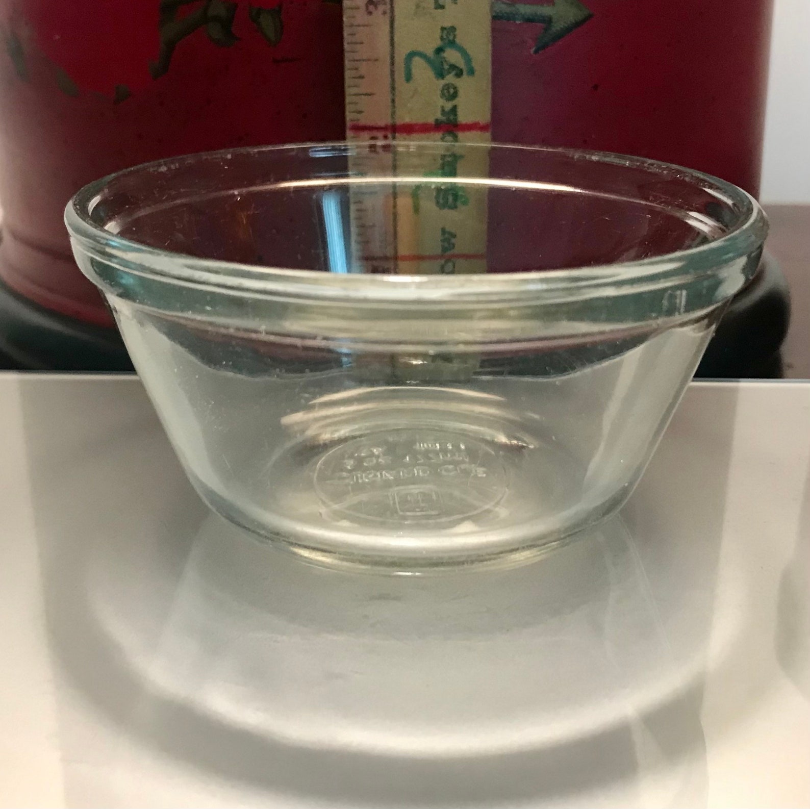 Small Clear Glass Cup Set of 6 Small Bowls By. Anchor Custard - Etsy