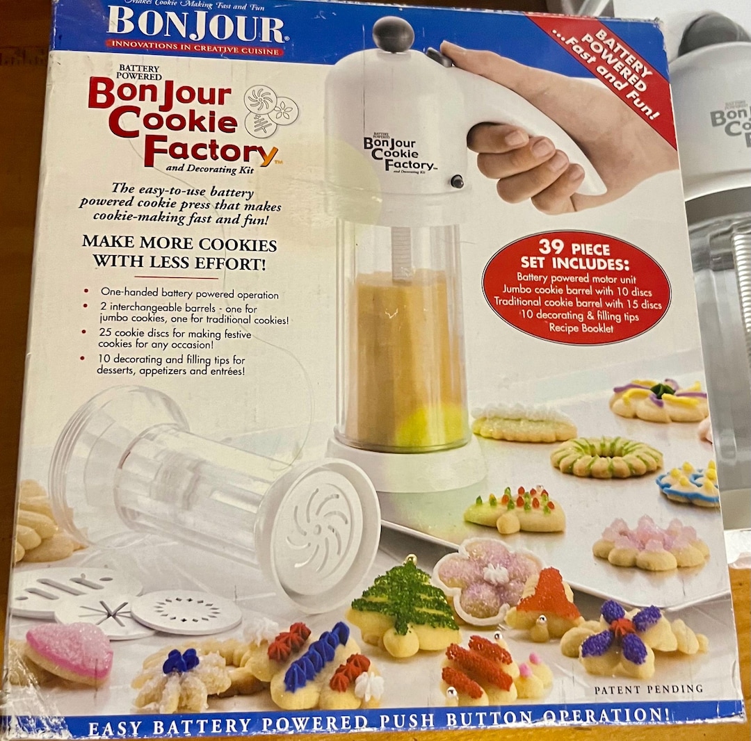 Cookie Shapes Holidays Bonjour Cookie Factory Decorating Kit 39 Piece ...