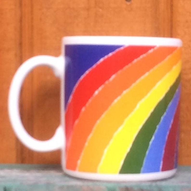 10oz Rainbow Coffee Mug Rainbow Coffee Cup Love is a Rainbow | Etsy