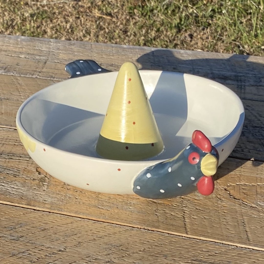 Chicken Roaster Chicken Cooker Pan Figural Chicken Round With Cone ...