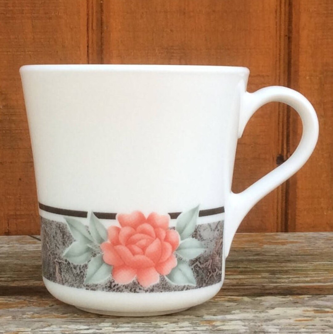 8 Oz Mug Silk and Roses by Corelle | Corning PYREX | Mugs C Handle ...