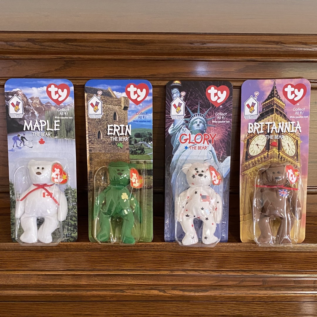 Set of 4 1997 Ronald Mcdonald House Charities Bears Original TY Teenie ...
