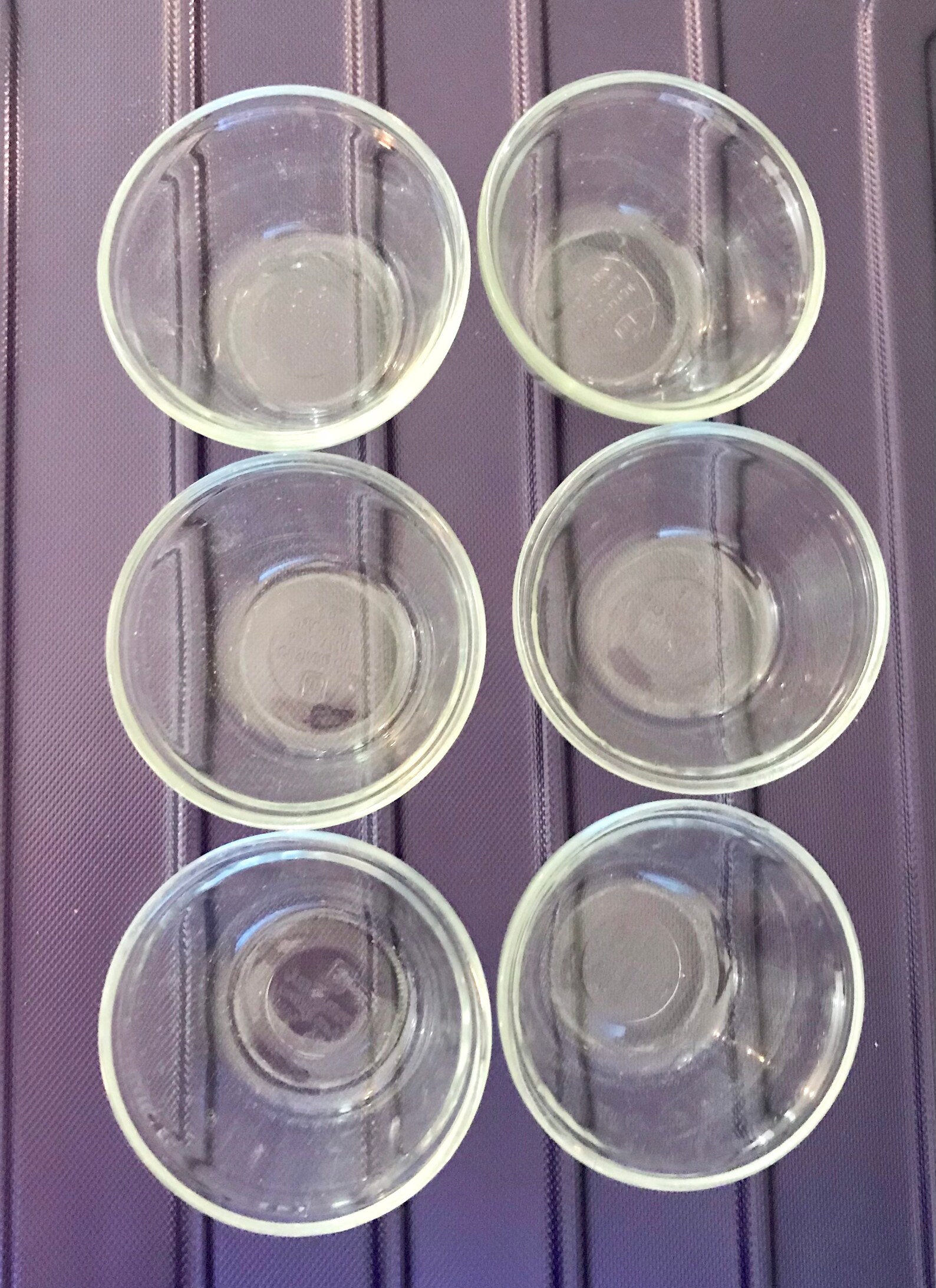 Small Clear Glass Cup Set of 6 Small Bowls By. Anchor Custard - Etsy