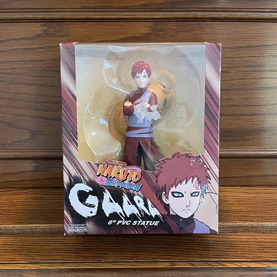 6" Tall Shonen Jump Naruto Shippuden Gaara PVC Statue Figurine Toynami ...