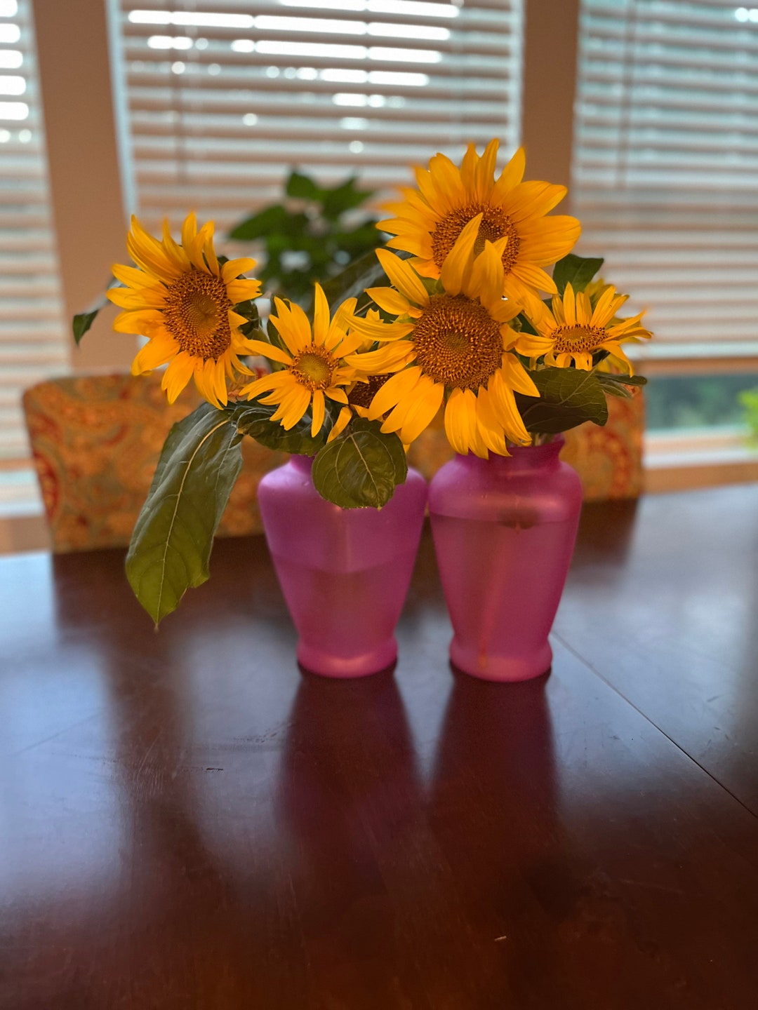 Sexy PINK Vases Set of 2 Pink Vases Pink Glass Vases Pink Glass Spring ...