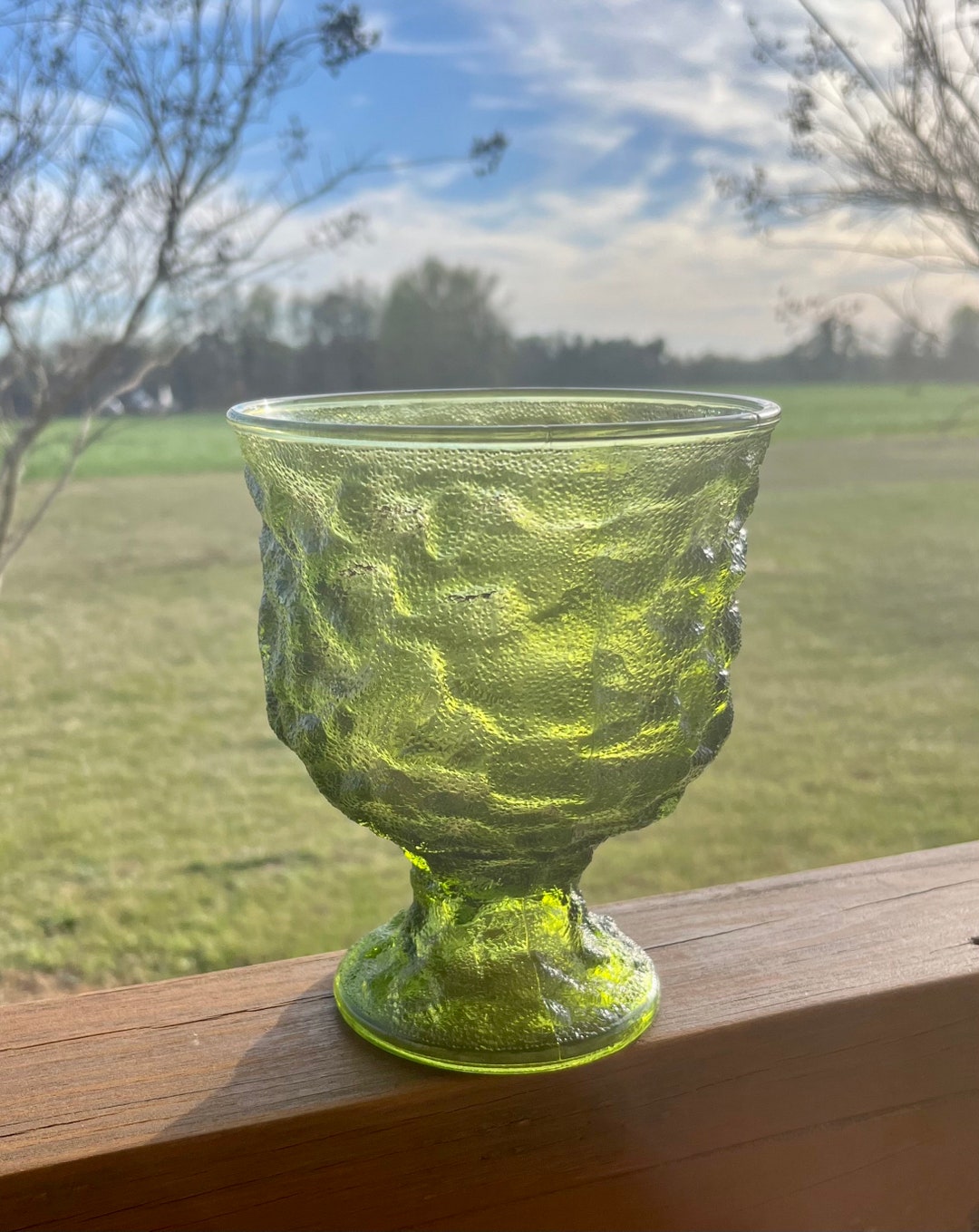 Green Depression Glass Vintage Mid 20th Century Olive Green E. O. Brody ...