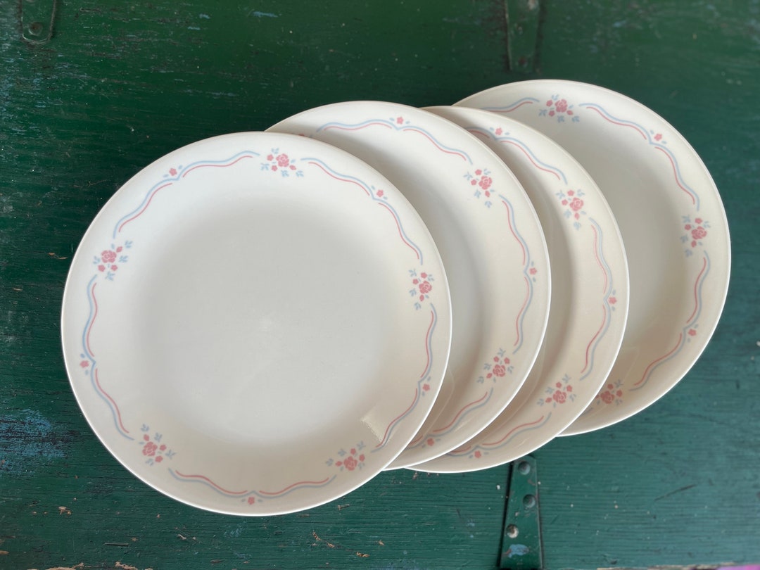 10” 4pc Set " English Dinner Plates Vintage 1990's Corelle Corning ...