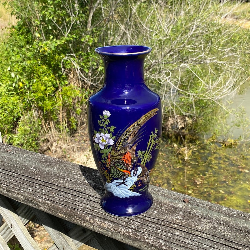 Pheasant Vase - Etsy