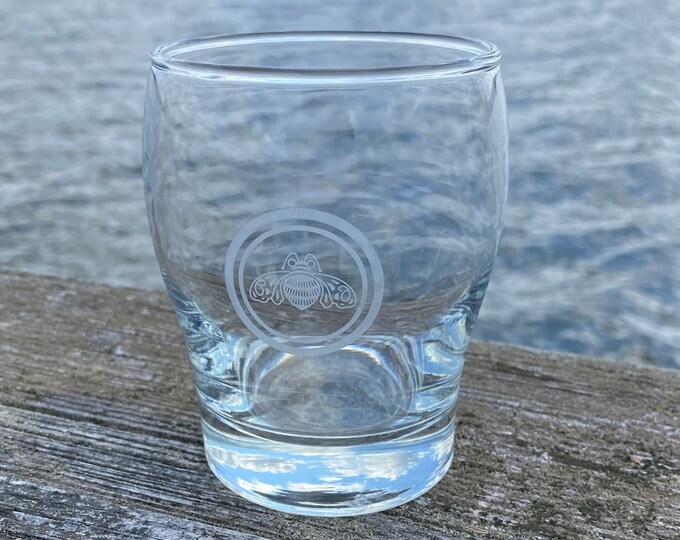 4.25 Tall Patron Tequila Rocks Glass Round With Honeybee - Etsy