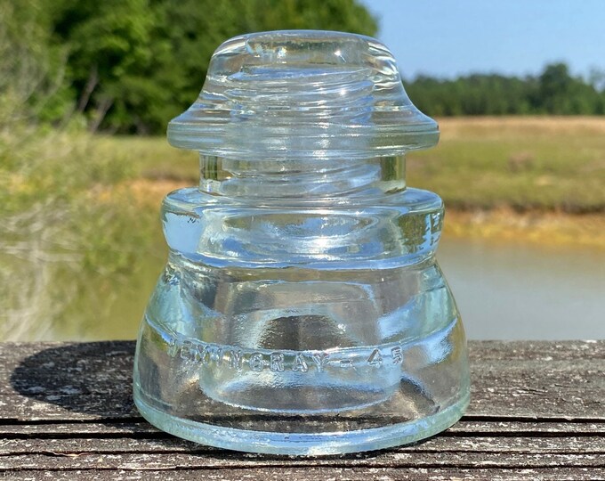 1954 Beehive Hemingray-45 Insulator Hemingray Clear With Smooth Base ...