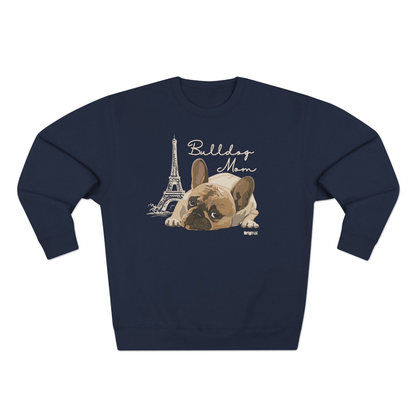 Unisex French Bulldog and Eiffel Tower Cozy Crewneck Sweatshirt for ...