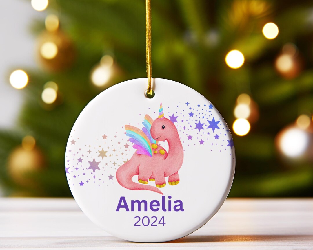 Personalized Pegasus Unicorn Dinosaur Ornament for Daughter or ...