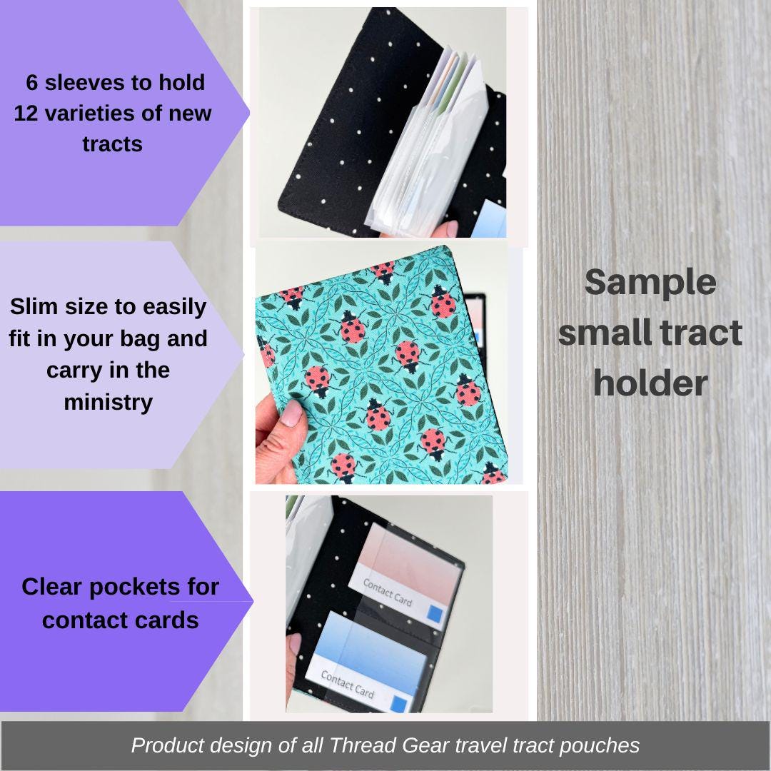 Goldenrod JW NEW SIZE Tract Holder/ Tract Organizer - Sleeves for New ...