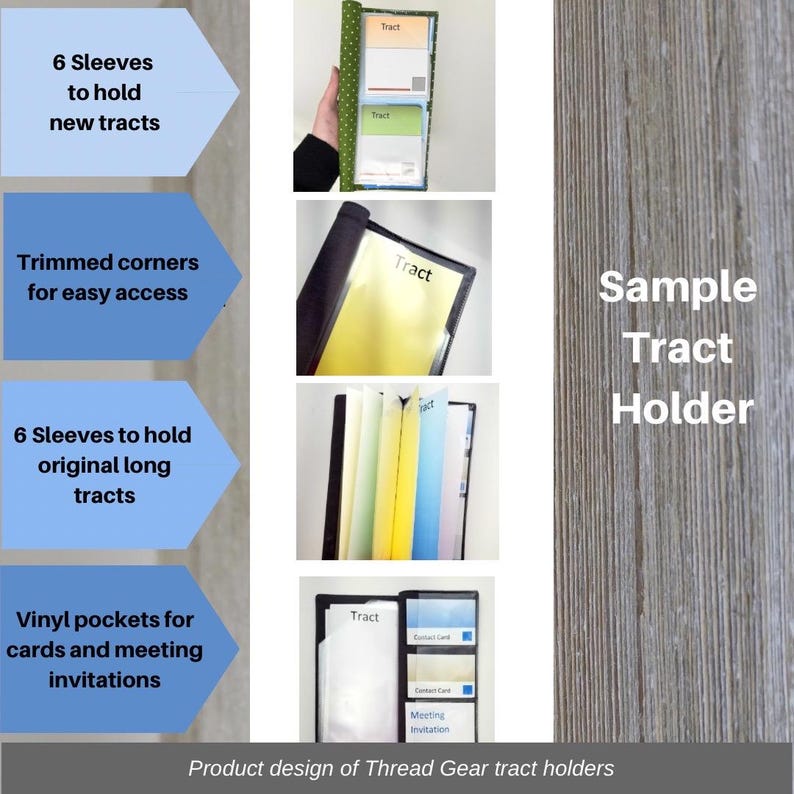 Goldenrod JW BOTH SIZES Tract Holder/ Tract Organizer - Sleeves for New ...
