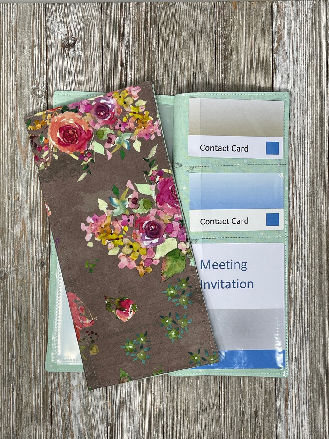 Cottage Roses Tract Holder/ Tract Organizer With Pockets for Meeting ...