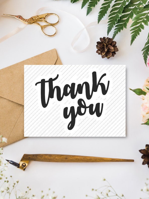 Printable Thank You Card / Printable Greeting Card, Thank You Card ...