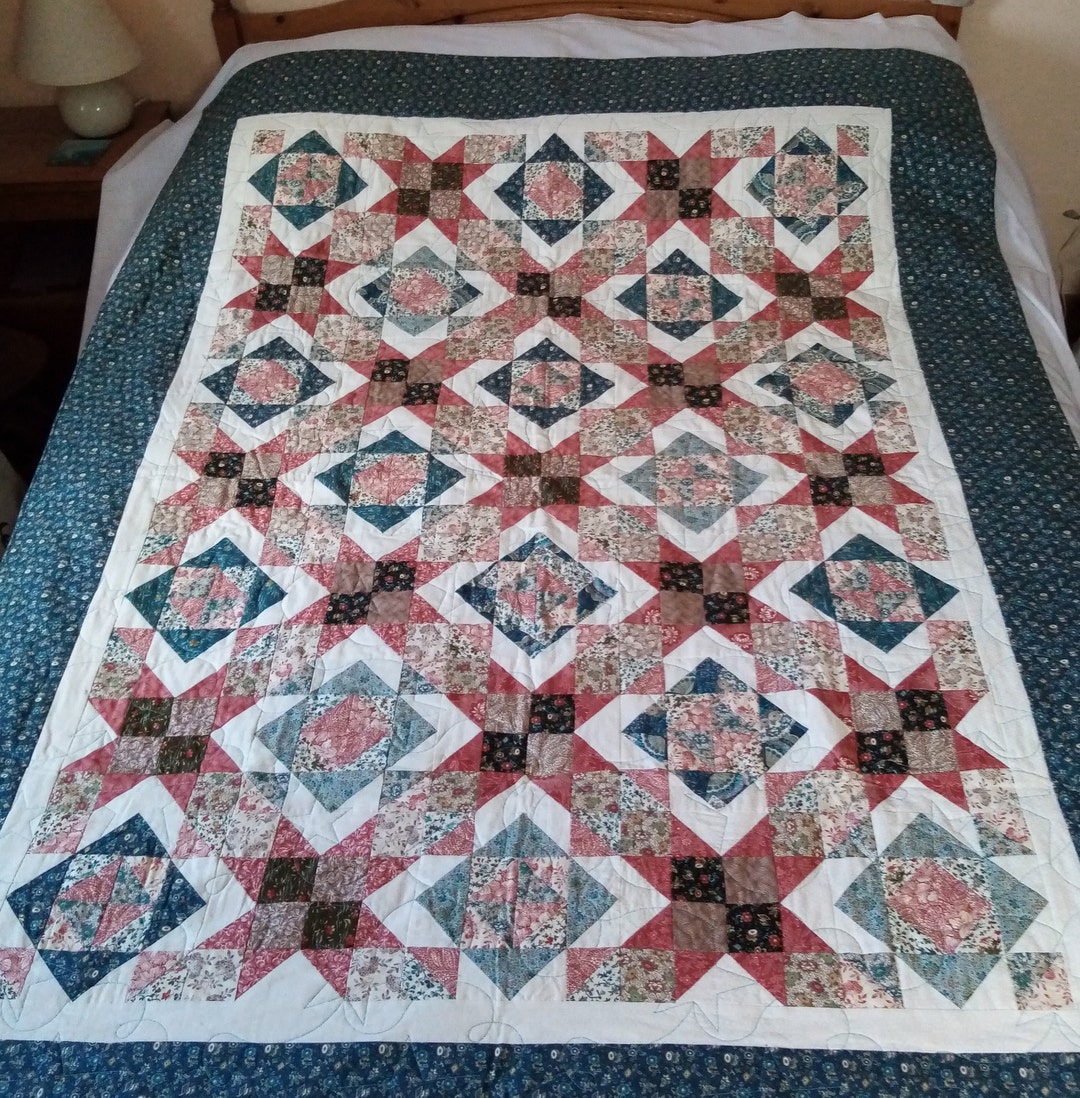 Handmade Patchwork Quilt Single Bed / Throw / Wall Hanging - Etsy UK