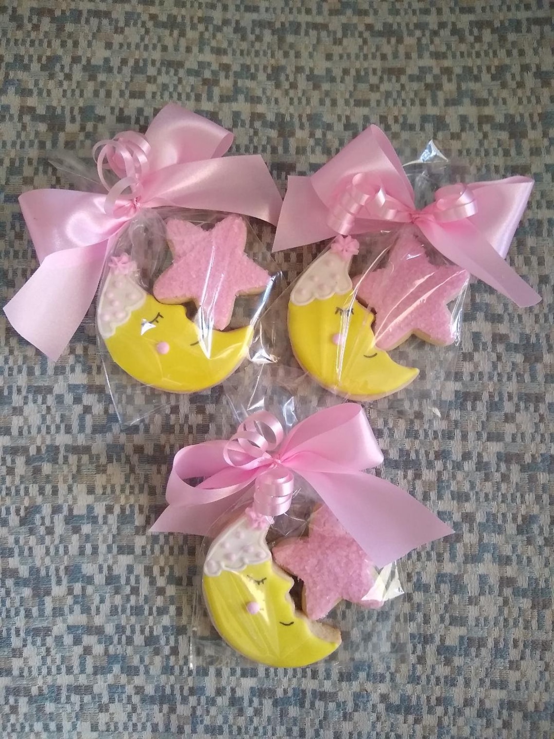 12 Moon and Star decorated cookies | Etsy