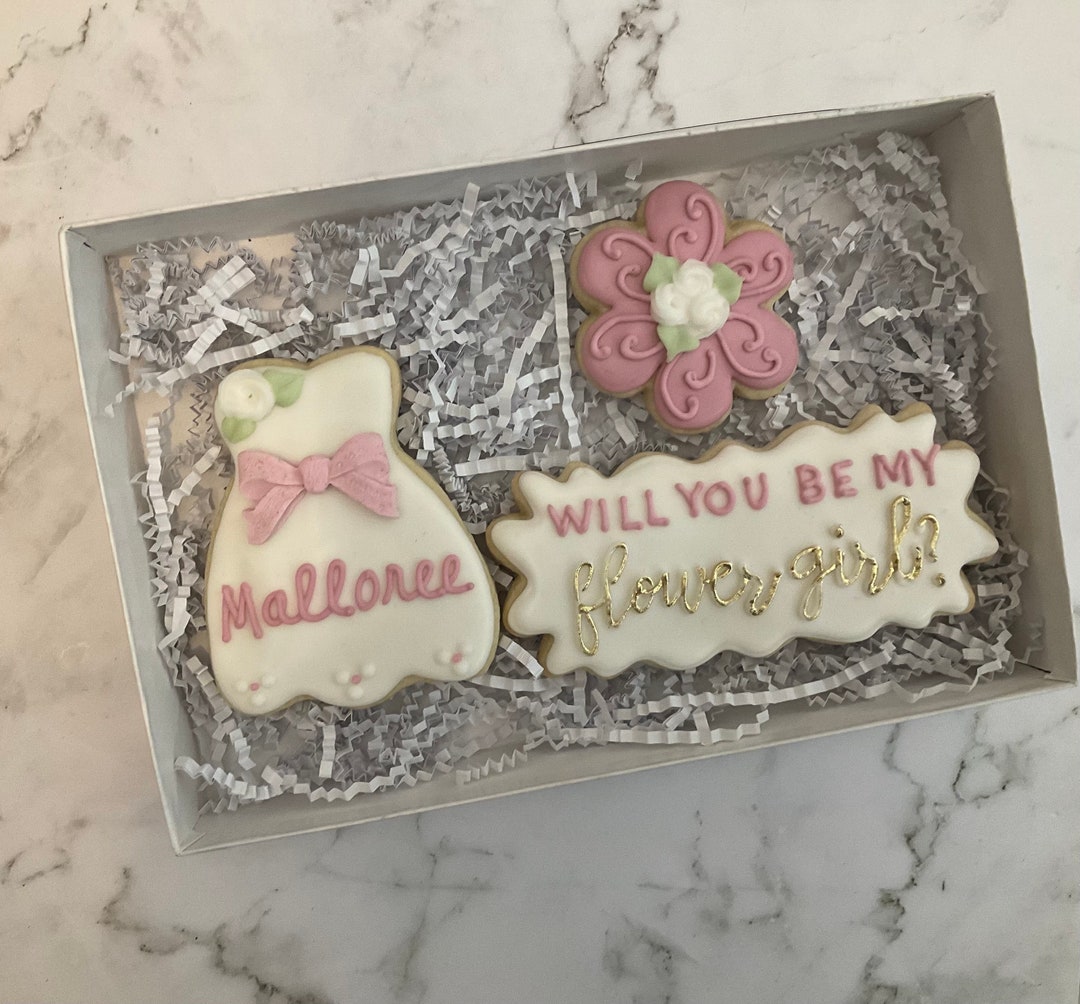 Flower Girl Proposal Cookie Gift Set - Etsy