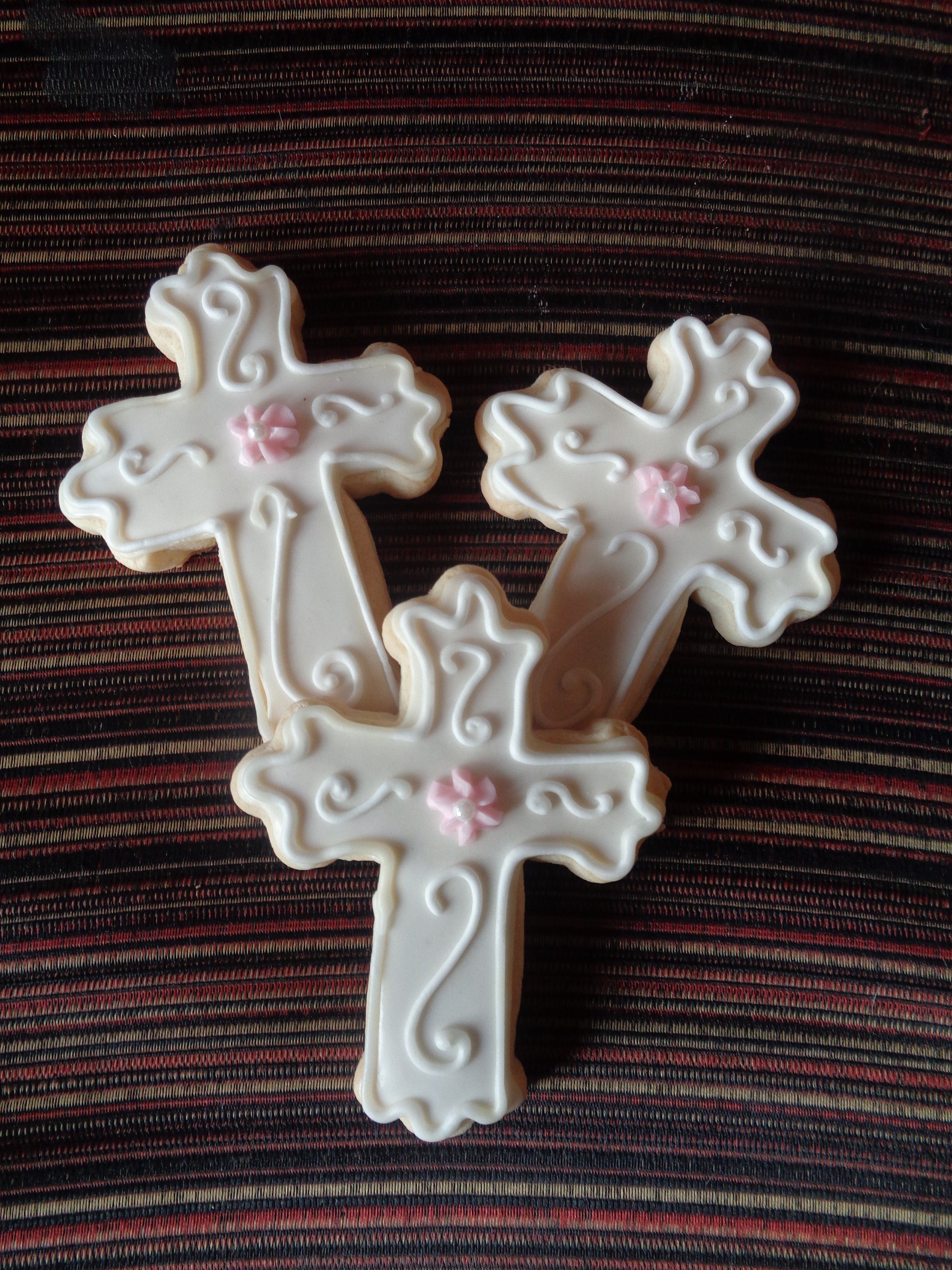 12 Decorated Cross Cookies | Etsy