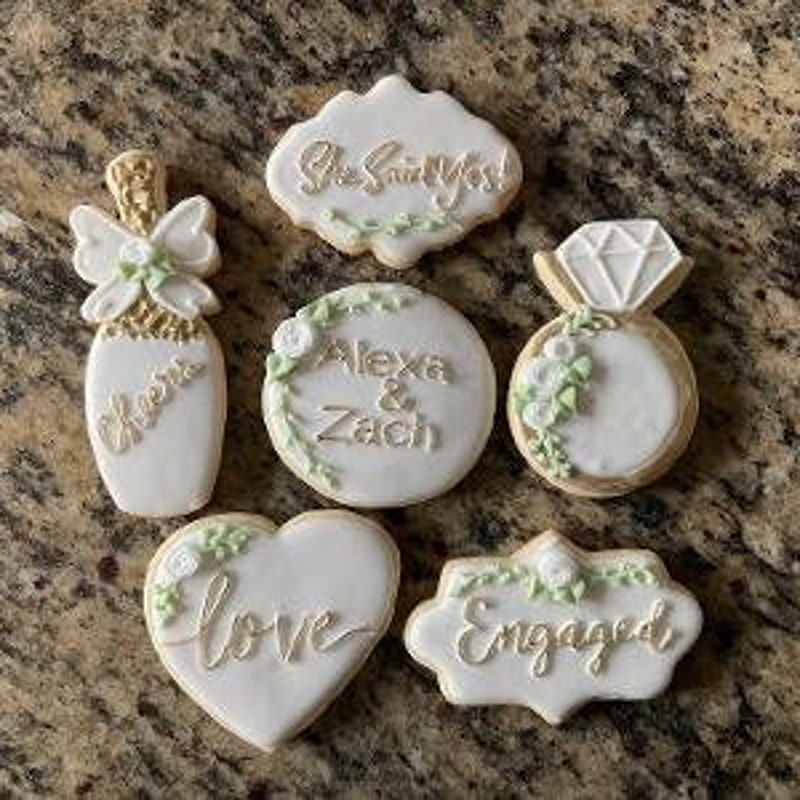 Engagement Party Cookies - Etsy