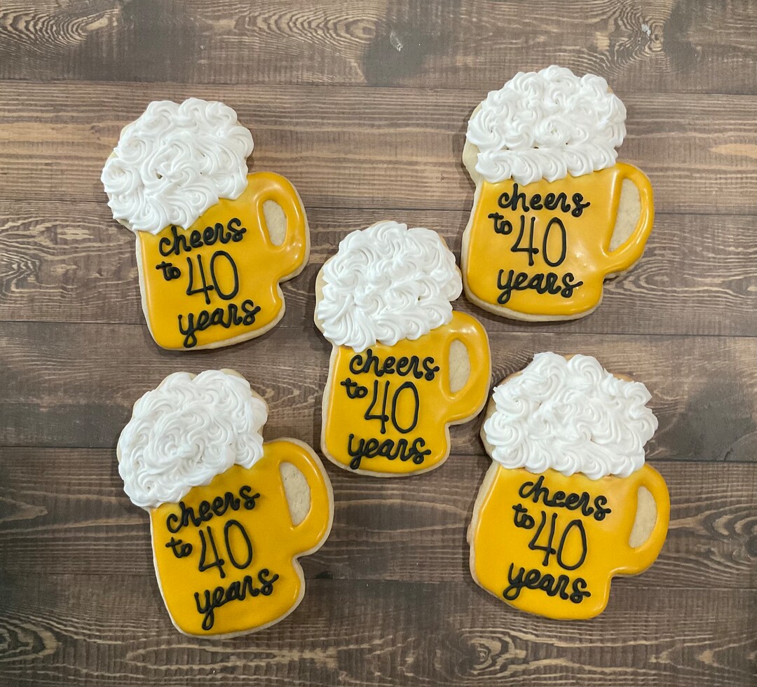12 Beer Mug Cookies - Etsy